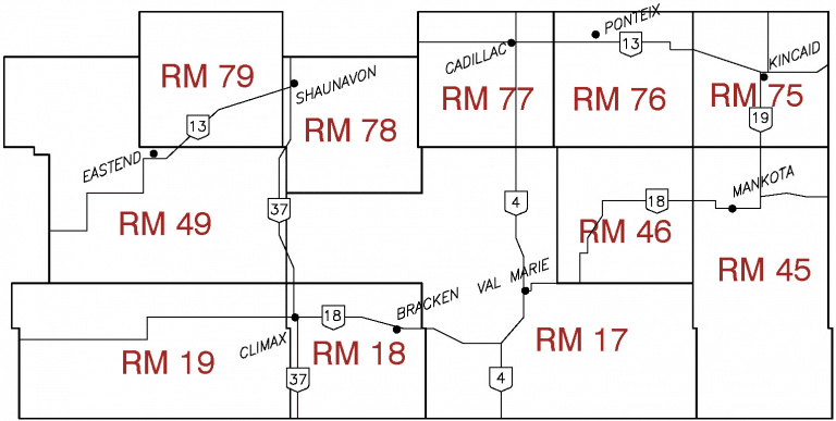 RM Map - Village of Val Marie & R.M. of Val Marie No. 17